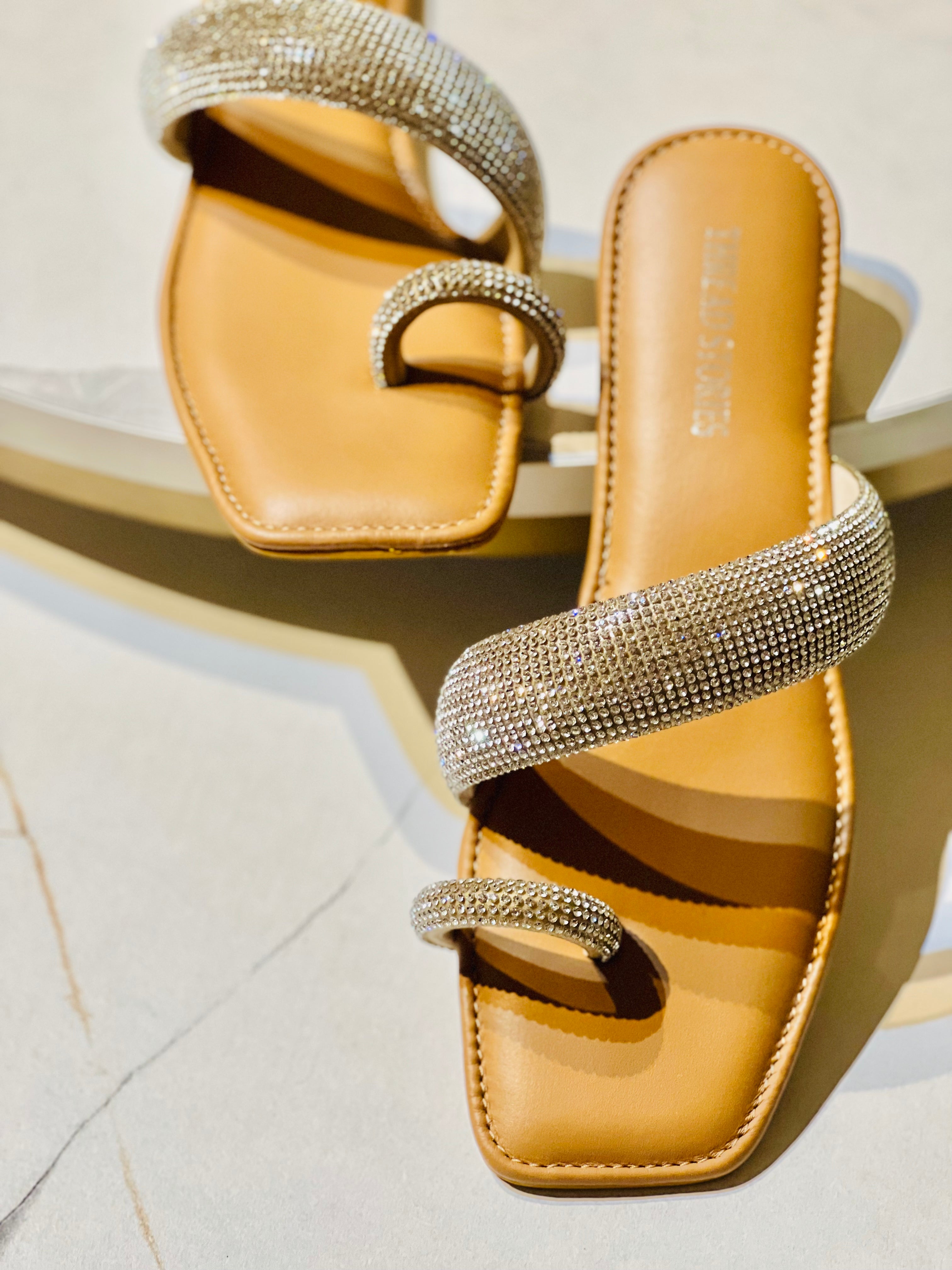 Bling Flats: Open Cut (Brown)